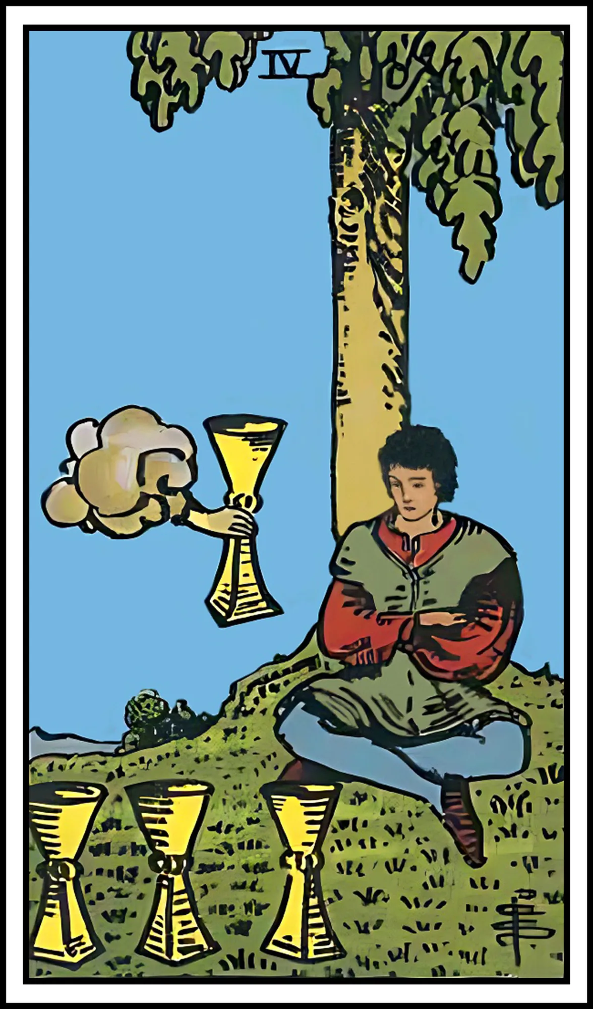 4 Κούπα (Four of Cups): Βαρεμάρα, Ρουτίνα & Χαμένες Ευκαιρίες